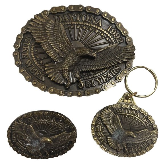 Buckle Tree | Other | Daytona Bike Week 9s 992 Belt Buckle Keychain Pin ...